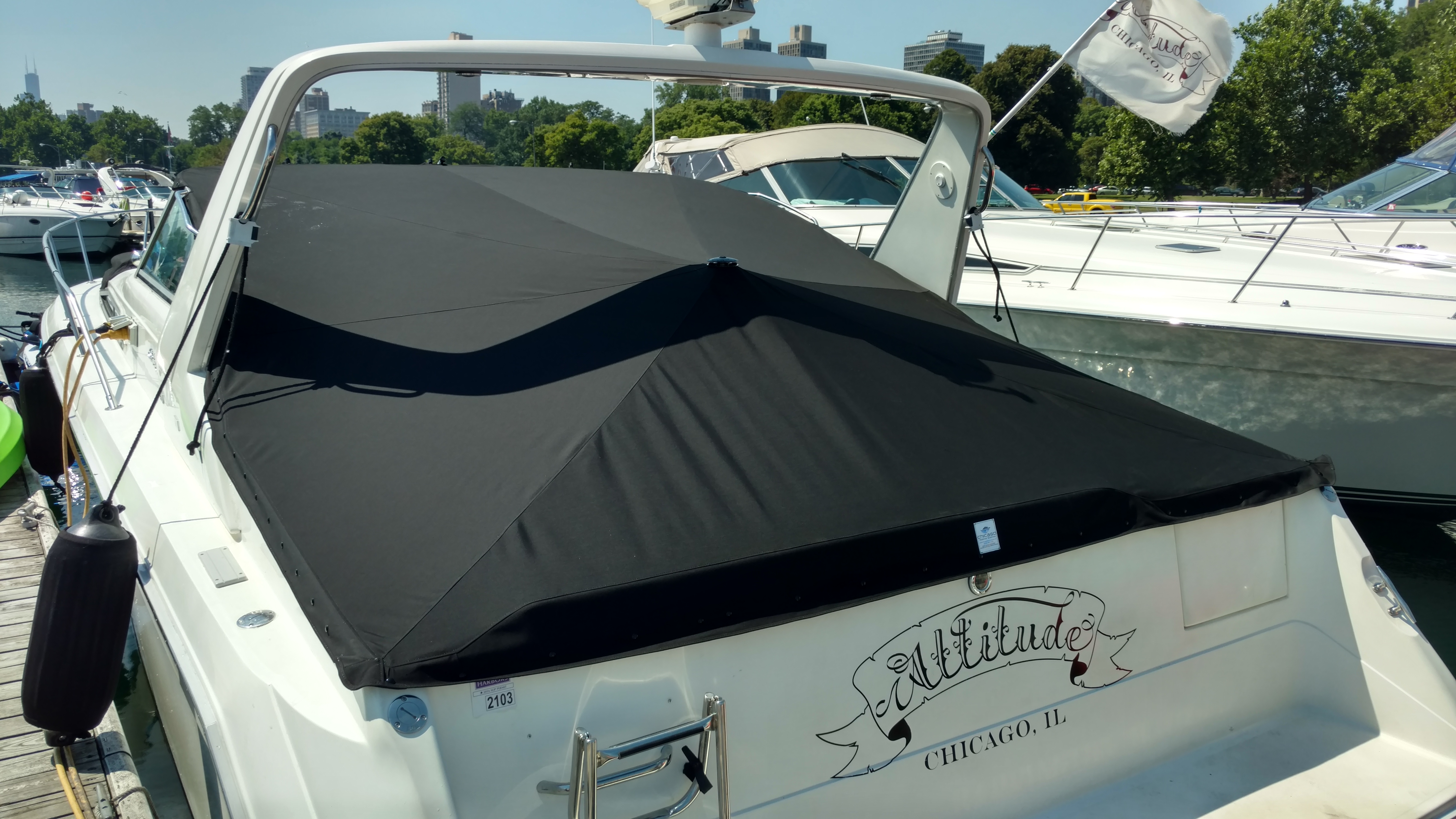 40' Sea Ray EC | Chicago Marine Canvas | Custom Boat Covers
